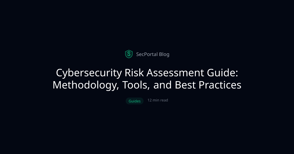 Cybersecurity Risk Assessment Guide: Methodology, Tools, and Best ...